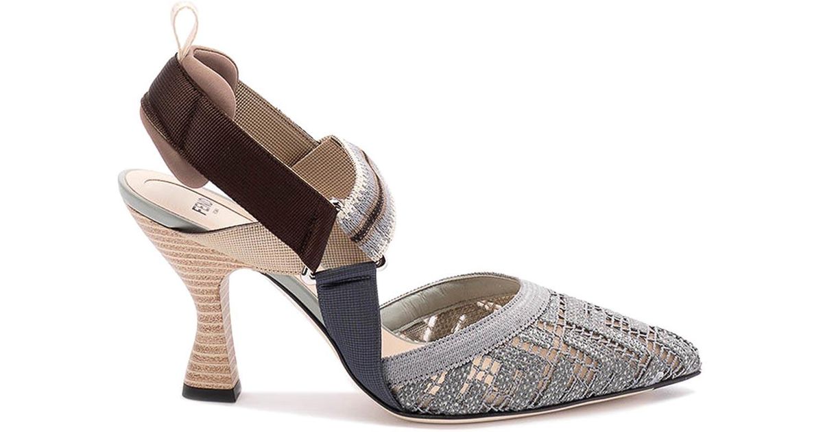 Fendi 'Colibr' Slingbacks in Brown | Lyst
