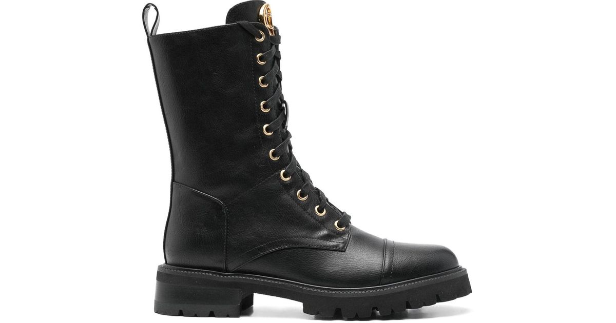 Twinset Stringed Boots in Black | Lyst