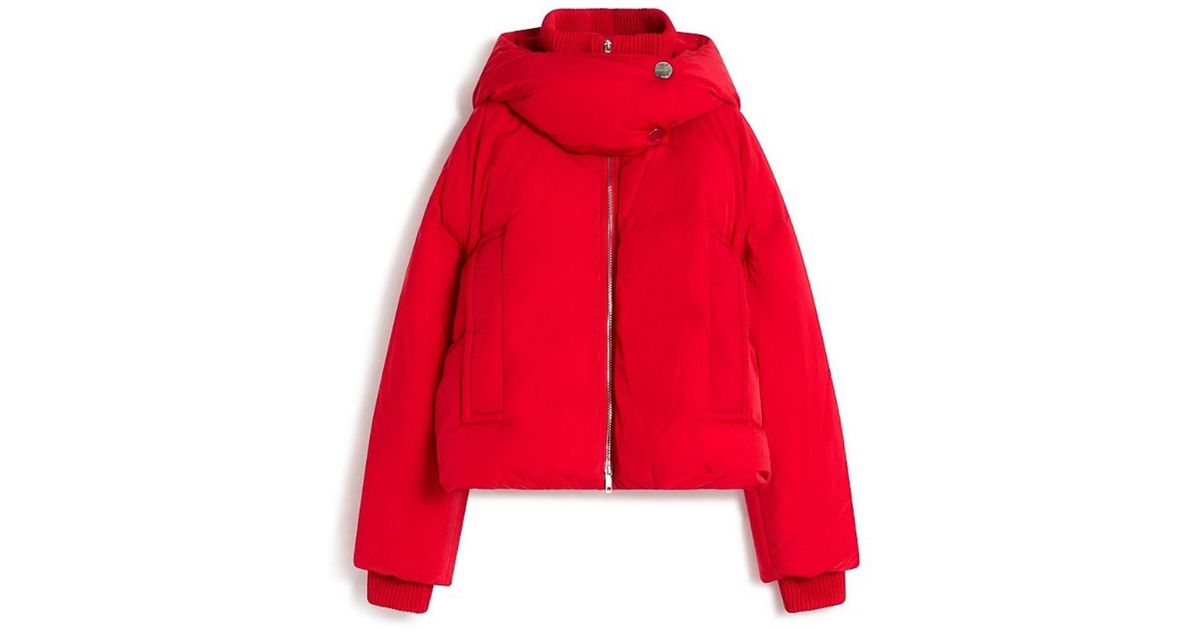 Sportmax Glizia Short Anti-Drip Down Jacket in Red | Lyst UK
