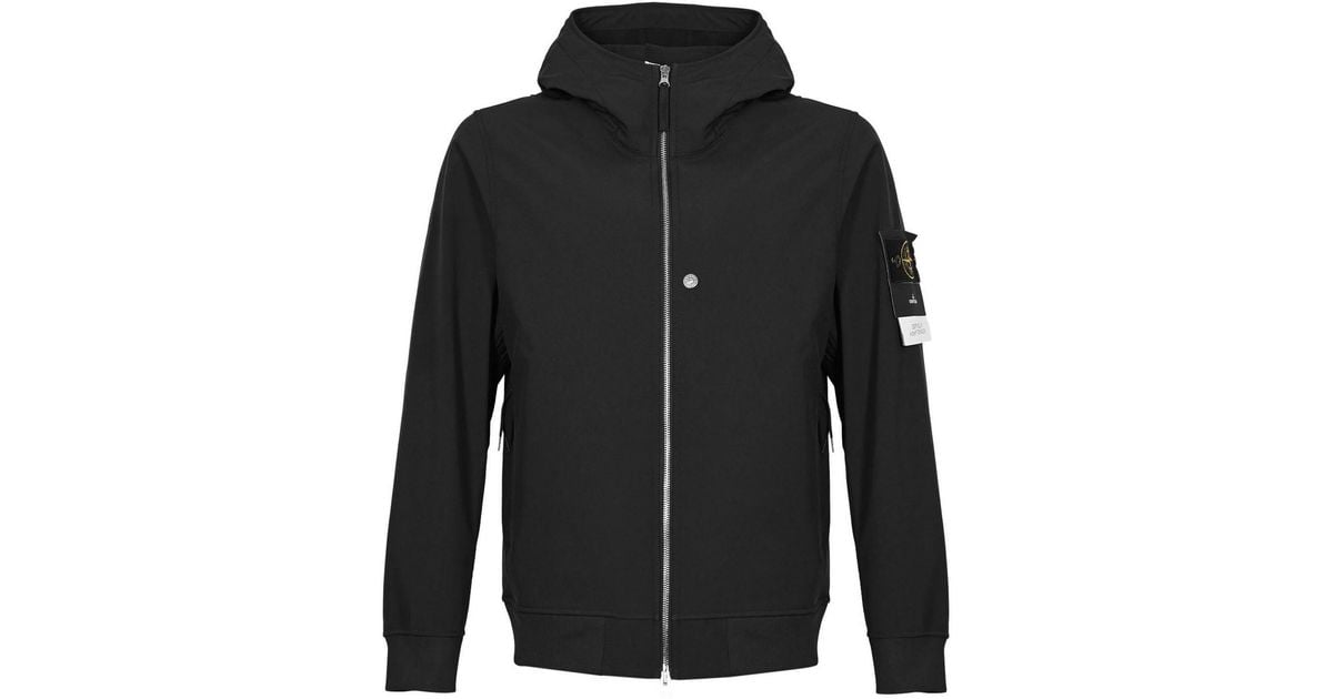 Stone Island Soft Shell-R Jacket in Black for Men | Lyst UK