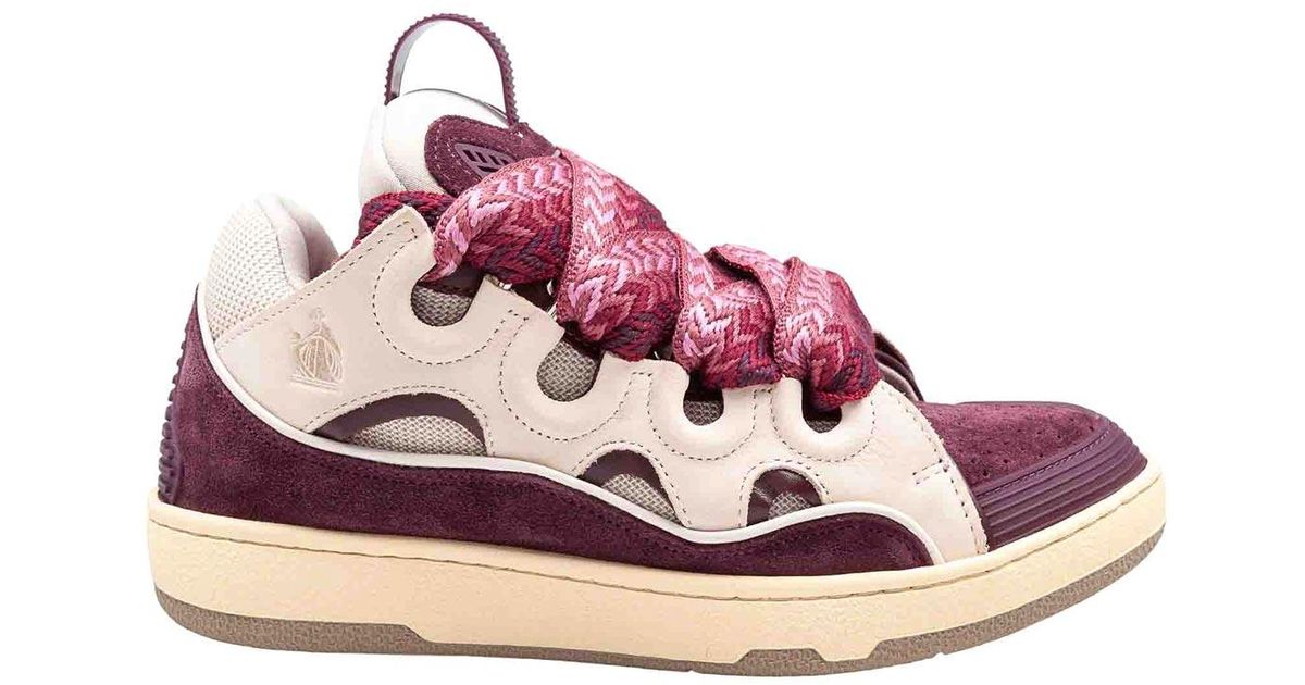 Lanvin Curb Sneakers in Pink | Lyst UK