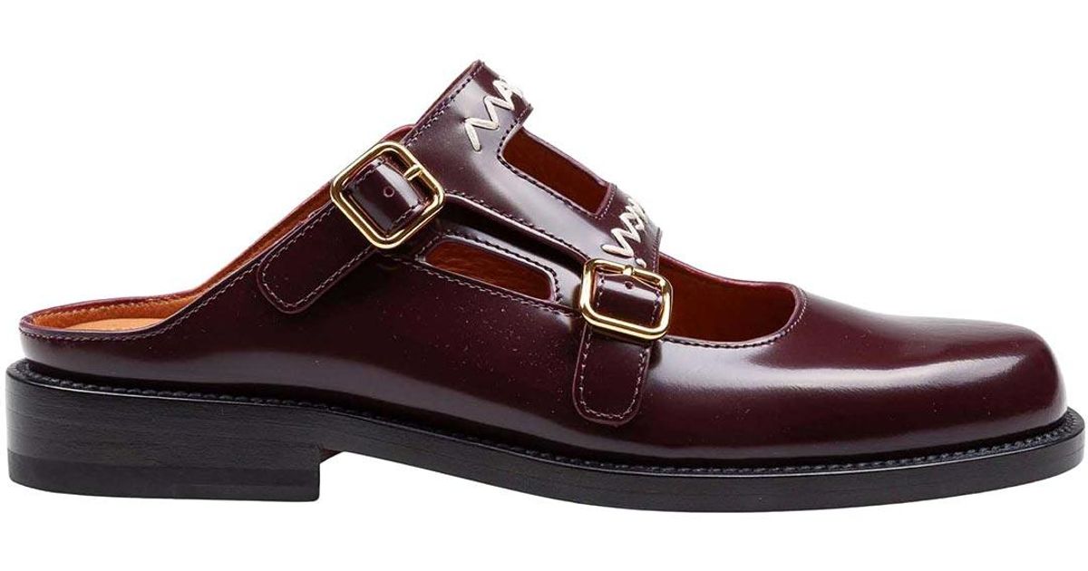 Marni Sabot Moccasin in Brown | Lyst