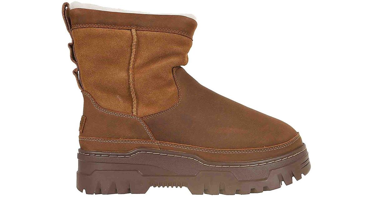 UGG W Classic Mini Puffer Boots in Brown for Men | Lyst