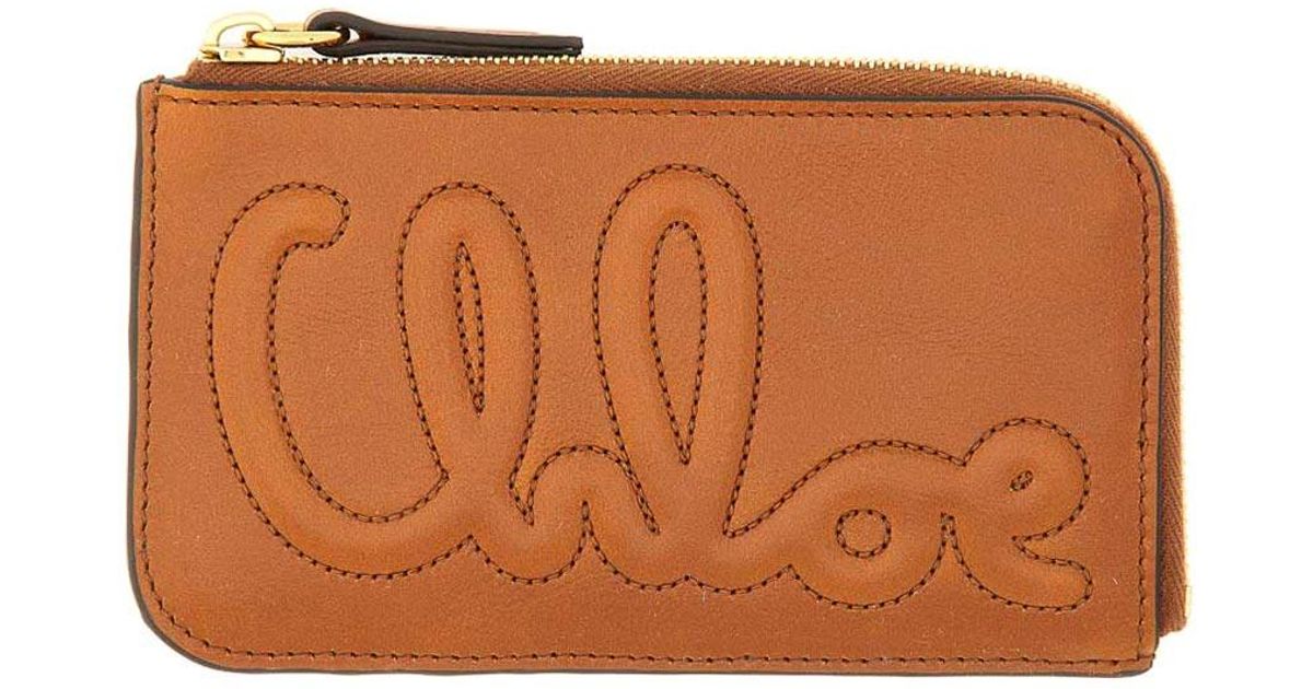 Chloé Wallet Small in Brown | Lyst