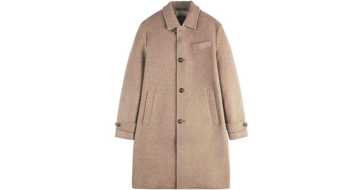 Fay Easy Coat With Hook in Natural for Men | Lyst UK