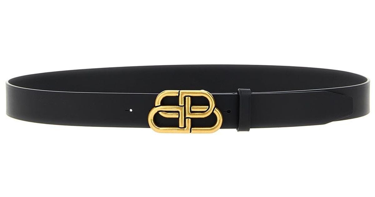 Balenciaga Bb Large Belt 35 Natural Calf Ag in White for Men | Lyst