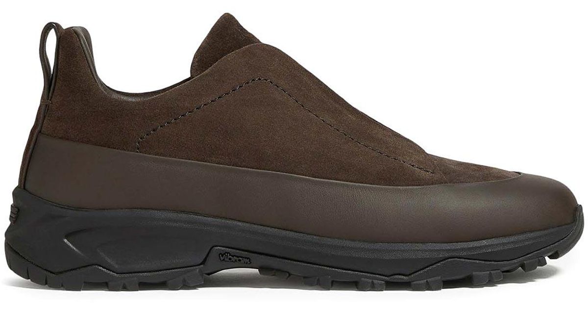 ZEGNA Triple Stitch Monte Sneakers in Brown for Men | Lyst UK