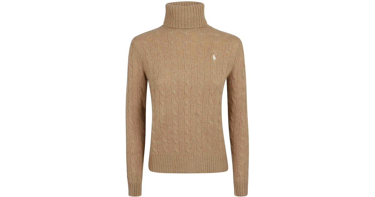 Polo Ralph Lauren Turtle Neck in Natural | Lyst UK