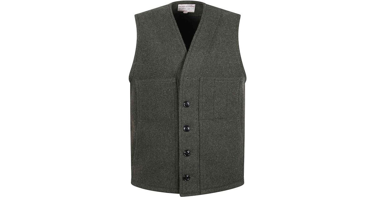 Filson Mackinaw Wool Vest in Grey for Men | Lyst UK