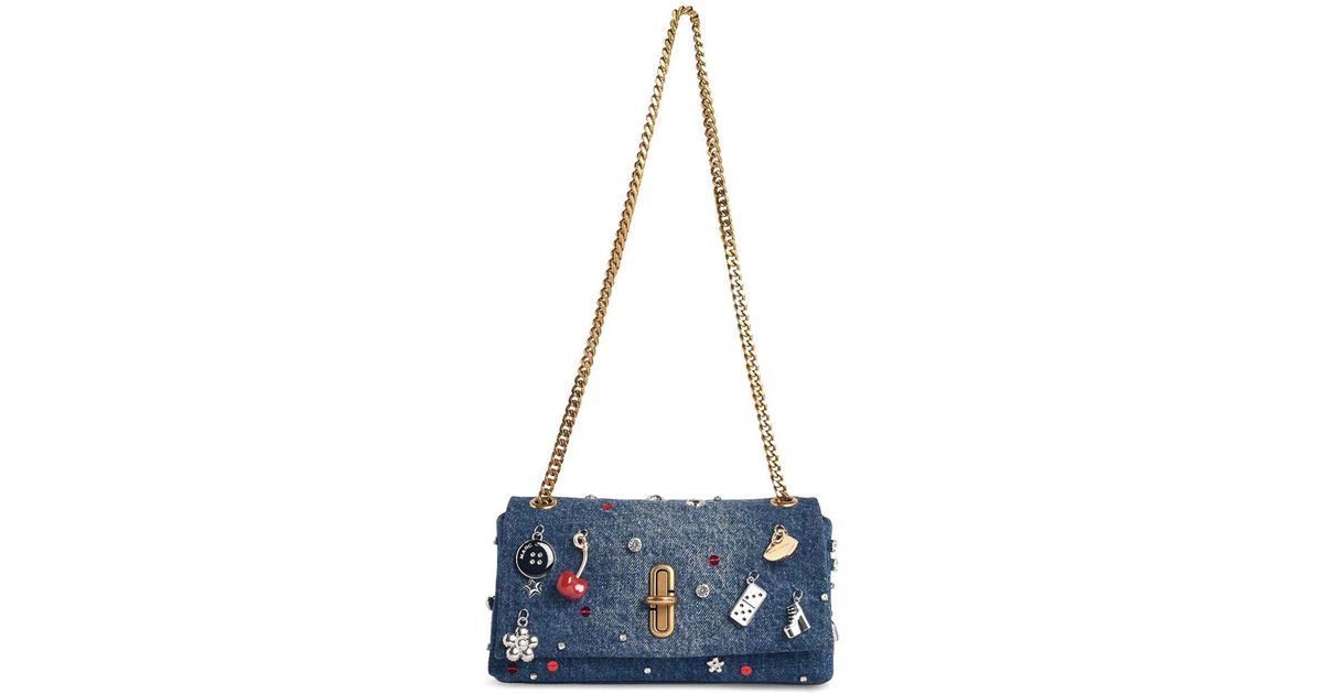 Marc Jacobs Mini Double Chain Bag in Blue | Lyst