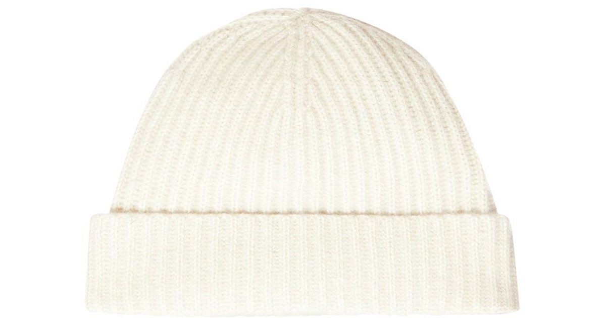 Moorer Knittted Hat in White for Men | Lyst
