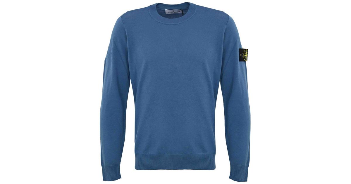 Stone Island Rws Pure Wool Sweater in Blue for Men | Lyst