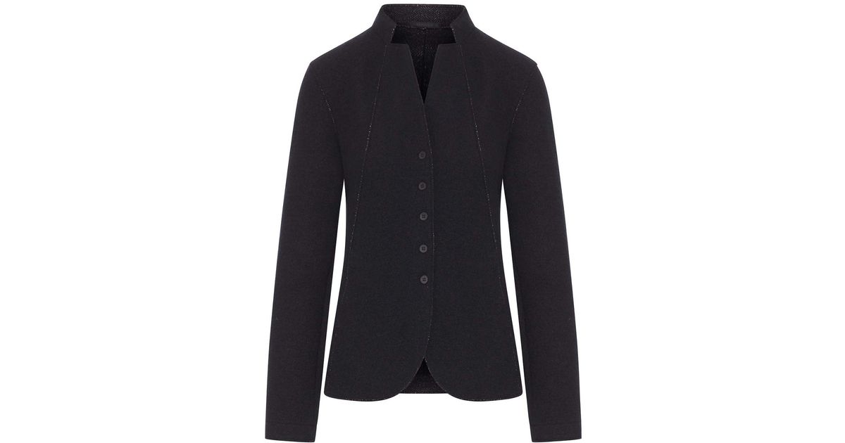 Transit Wool Knit Jacket With A Neckline in Blue | Lyst UK