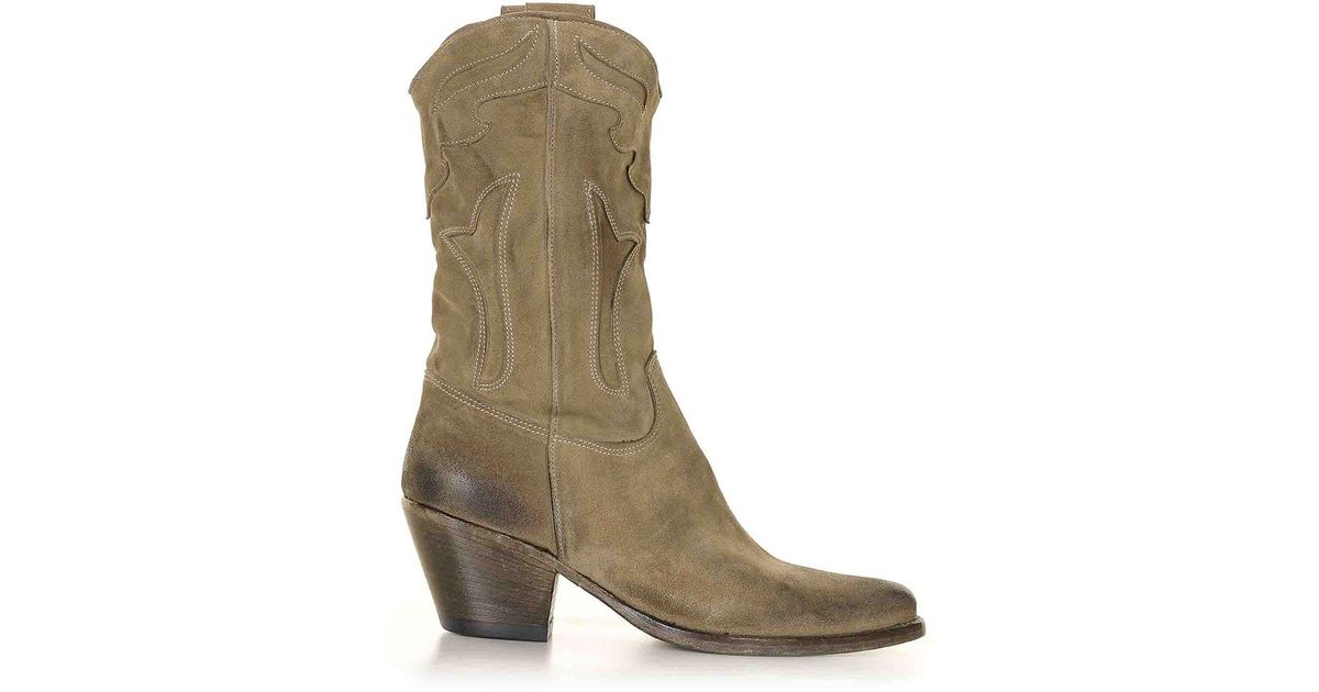 Keep Suede High Texan Boot in Brown | Lyst