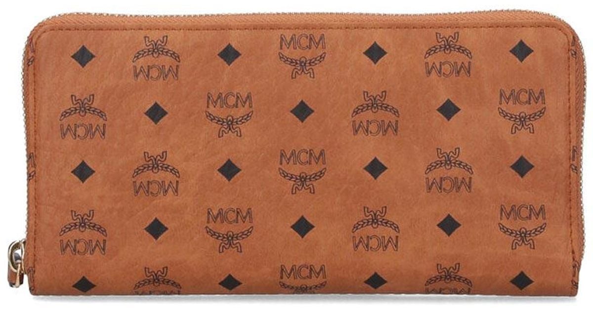 MCM Large Zip Wallet in Brown for Men | Lyst UK