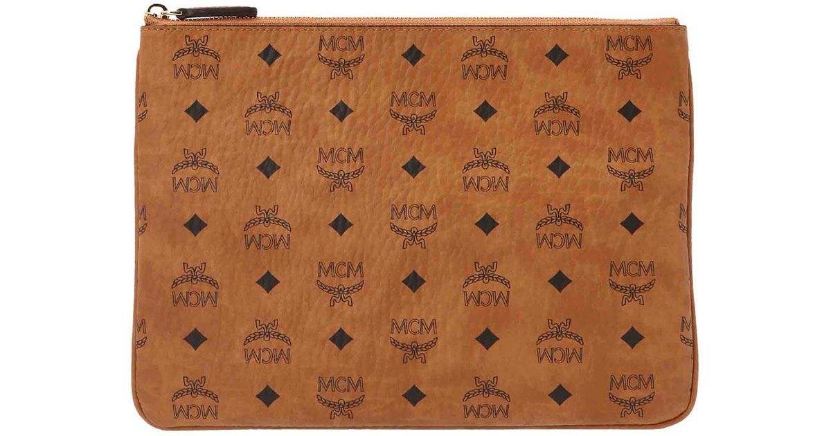 MCM Medium Pouch Shoulder Bag in Brown | Lyst UK