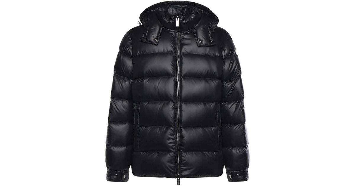 Heskimo Nylon Down Jacket With Logo in Black for Men | Lyst UK