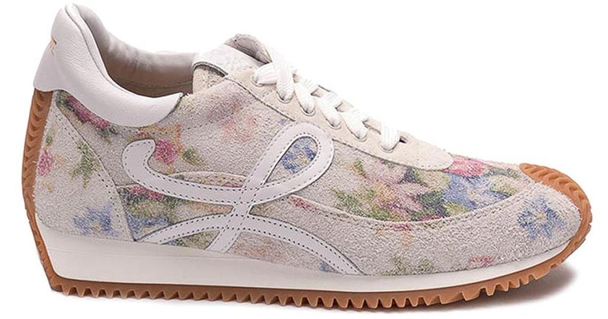 Loewe `Flow` Print Sneakers in Pink | Lyst
