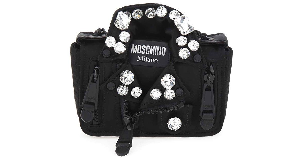 Moschino Carlyne Biker Bag in Black | Lyst