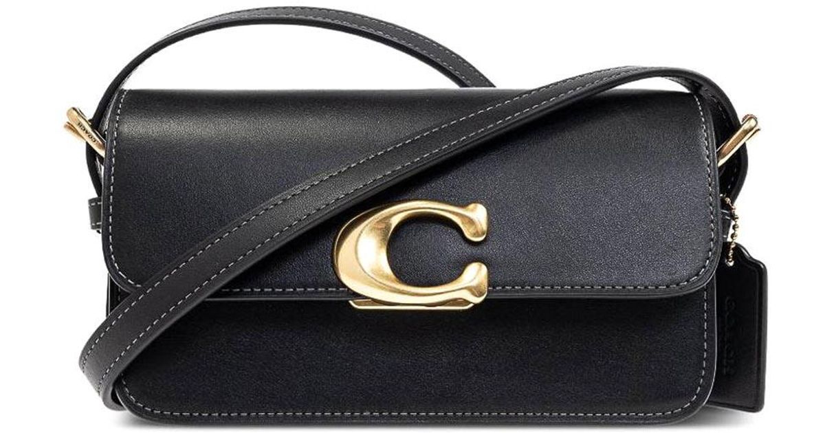 COACH Zoe Leather Shoulder Bag in Black | Lyst