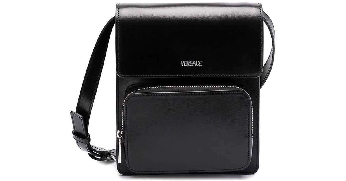 Versace Messenger Bag in Black for Men | Lyst