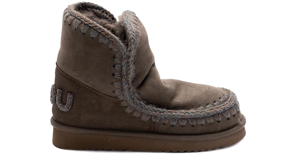 Mou Glittered Boots in Brown | Lyst