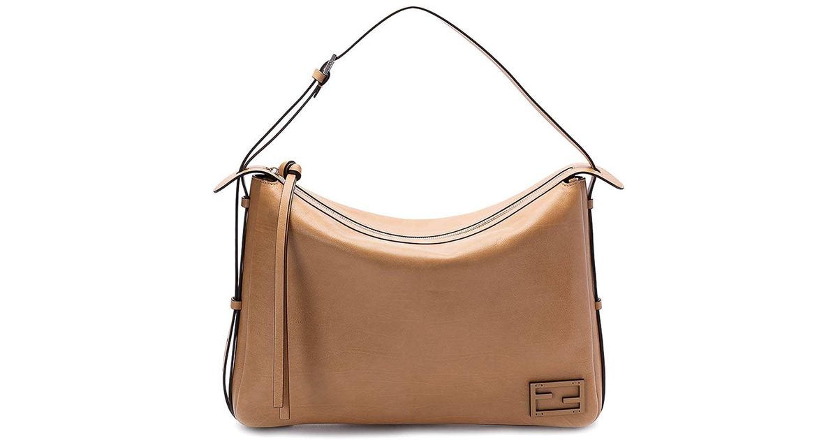 Fendi `Simply ` Large Flap Bag in Brown | Lyst