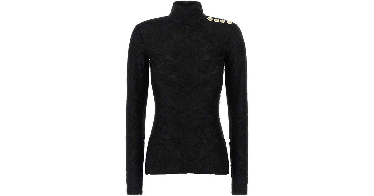 Balmain Top Pattern in Black | Lyst