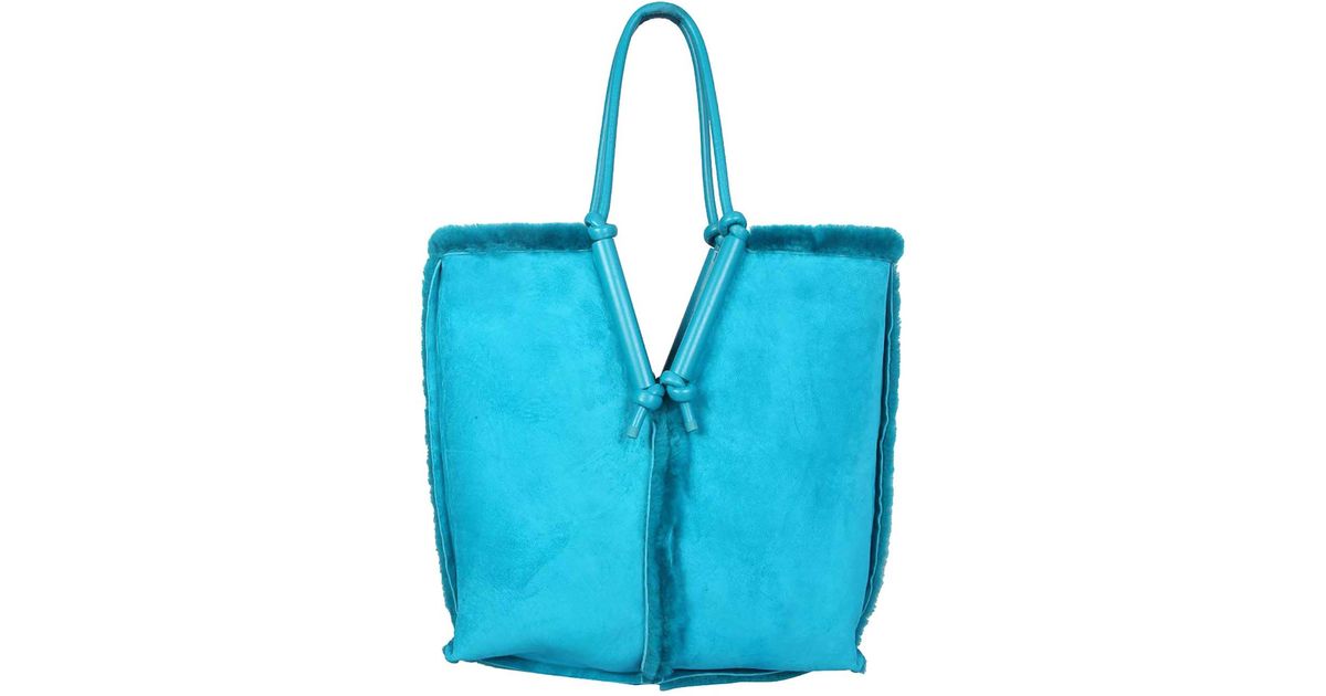 Bottega Veneta Bolster Tote Bag in Blue | Lyst UK