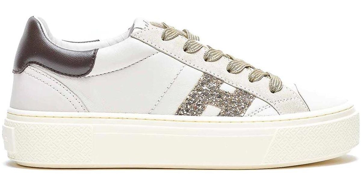 Hogan Crosswind Sneakers in White | Lyst UK