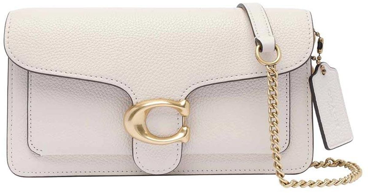 COACH Chalk Tabby Pochette in White | Lyst UK