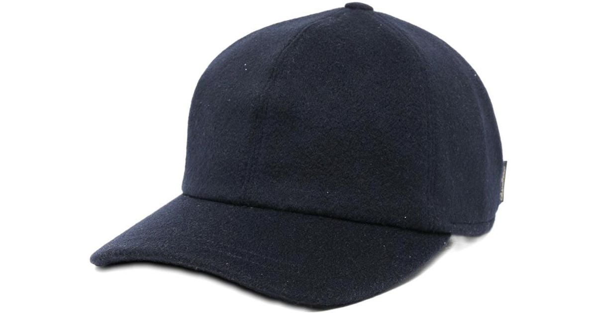 Borsalino Hiker Cashmere Baseball Cap in Blue for Men | Lyst UK