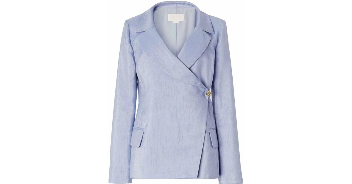 Genny Logo-Button Blazer in Blue | Lyst