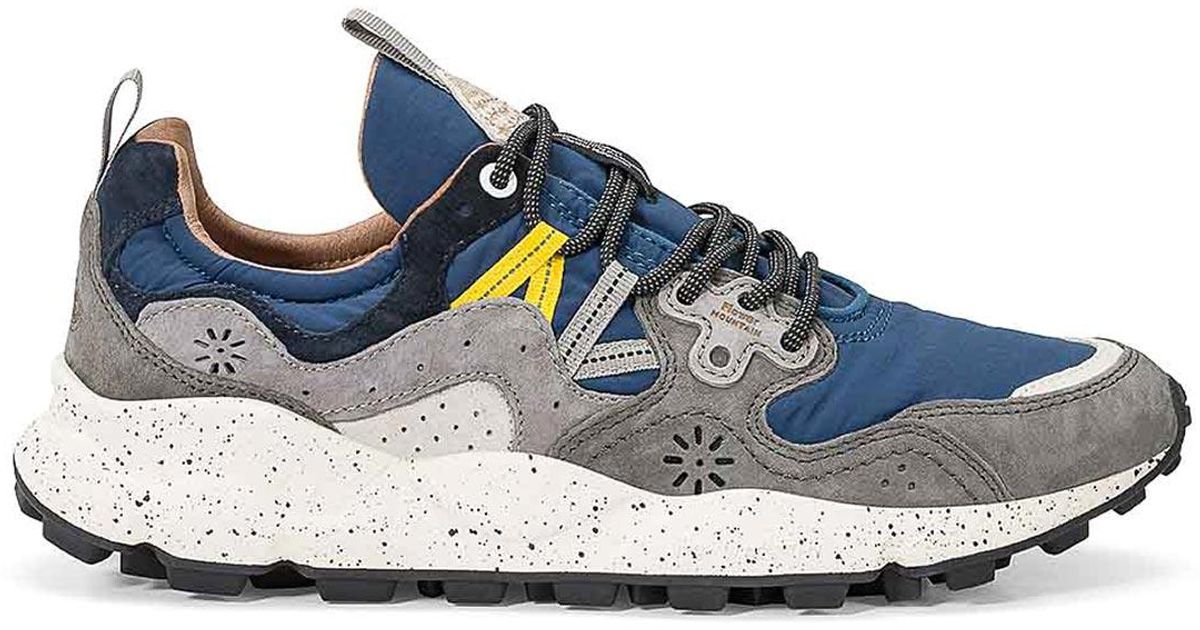 Flower Mountain Panel Design Sneakers in Blue for Men | Lyst