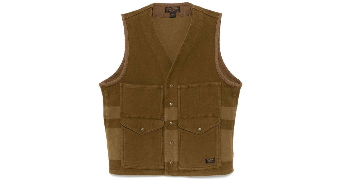 Filson Cotton Vest in Green for Men | Lyst