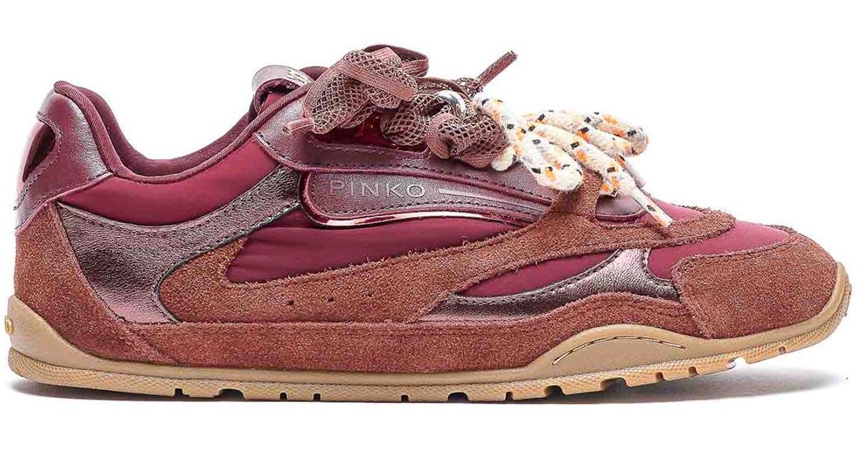 Pinko Bordeaux Yulia Sneakers in Purple | Lyst UK