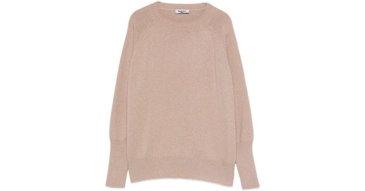 Base London Wool Crewneck Sweater in Natural | Lyst UK