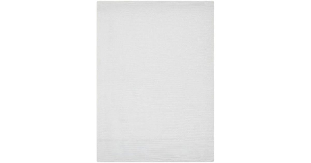 Giorgio Armani Pleated Silk Stole in White | Lyst UK