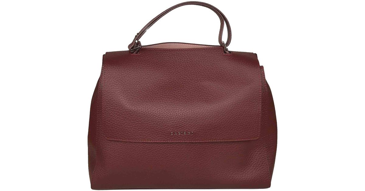 Orciani Leather Bag in Purple | Lyst UK