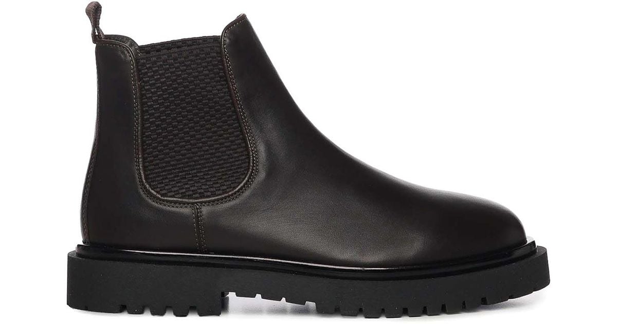 Antica Cuoieria Leather Chelsea Boots in Black for Men | Lyst UK