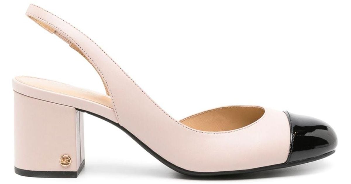 Michael Kors Round Toe Slingback in Natural | Lyst