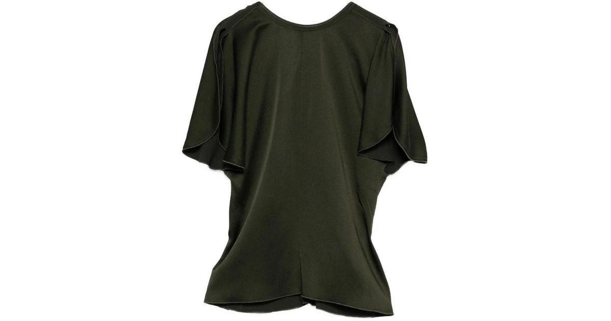 Victoria Beckham V Neck Backless Top in Green | Lyst UK