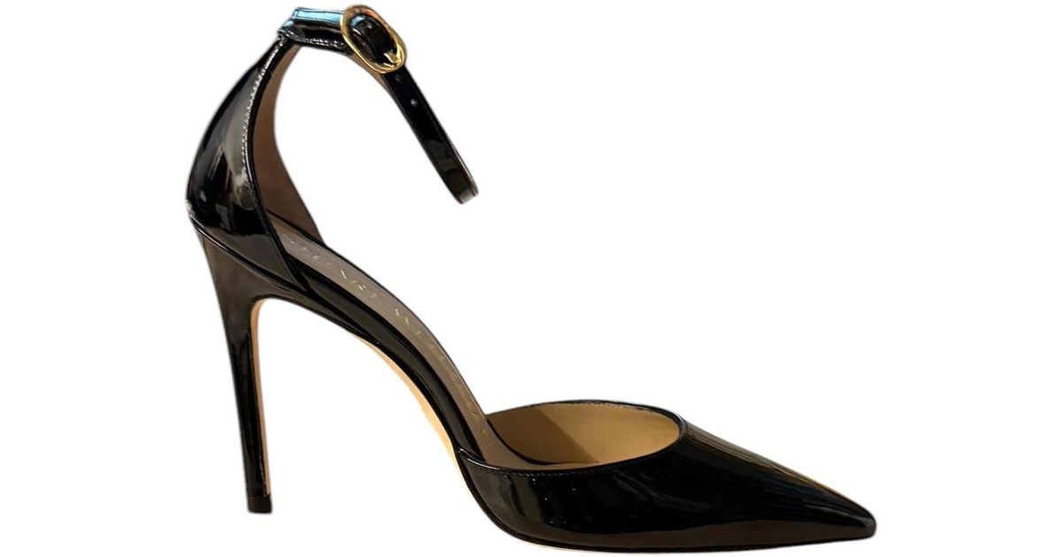 Stuart Weitzman Stuart 100 Strap Pump Dcollet Nero in Black | Lyst UK