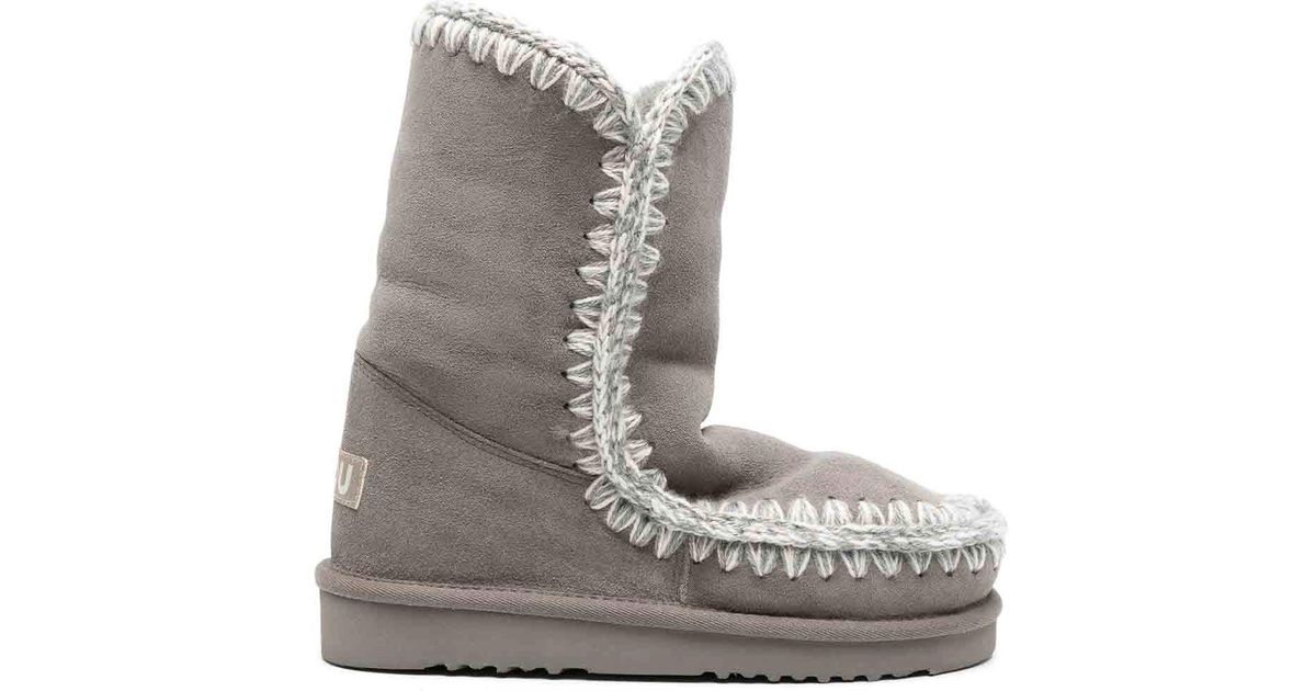 Mou Eskimo Boot Ankle Boots in Grey | Lyst UK