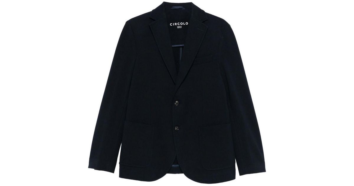 Circolo 1901 Blazer With Application in Blue for Men | Lyst UK