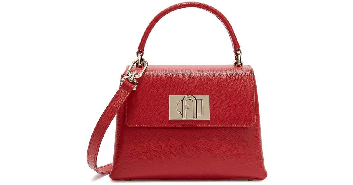 Furla 1927 Mini Leather Handbag in Red | Lyst UK