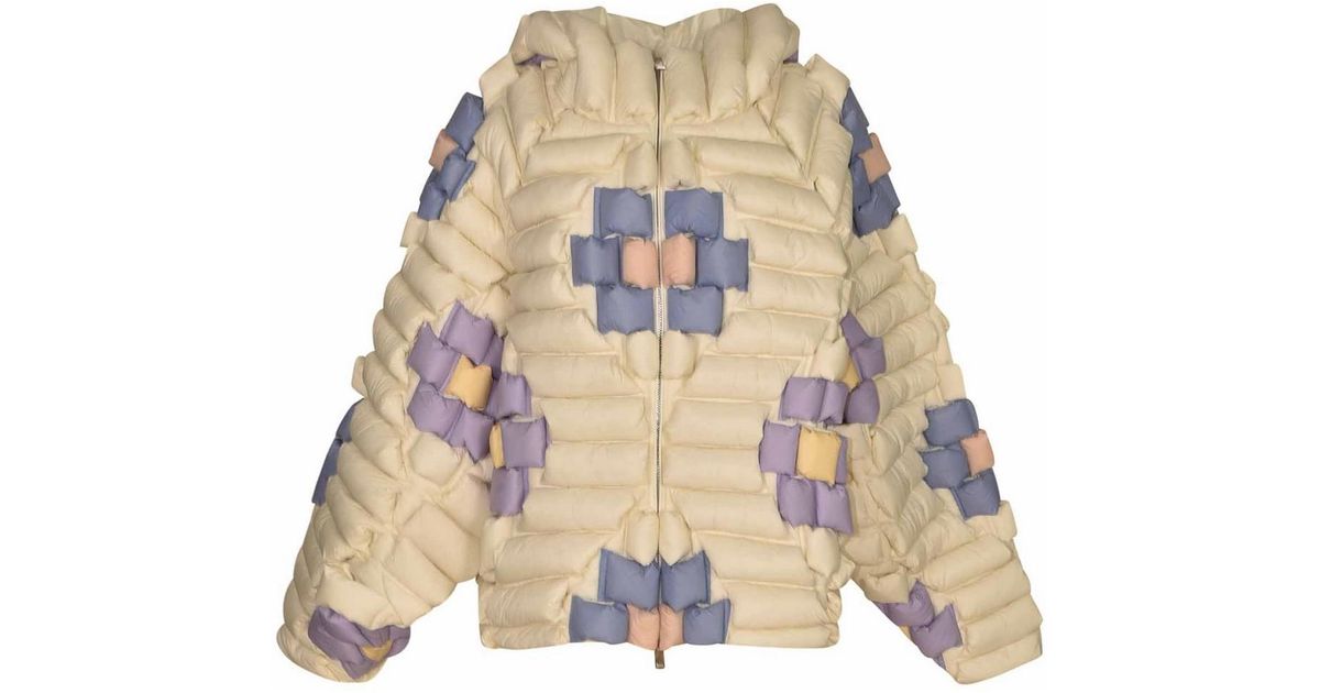 RAXXY Puffer Jacket in White | Lyst