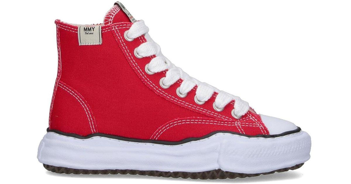 Maison Mihara Yasuhiro Sneakers High-Top in Red | Lyst UK