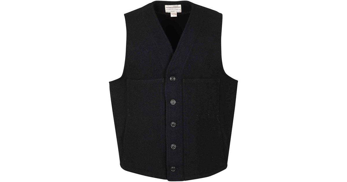 Filson Mackinaw Wool Vest in Black for Men | Lyst UK
