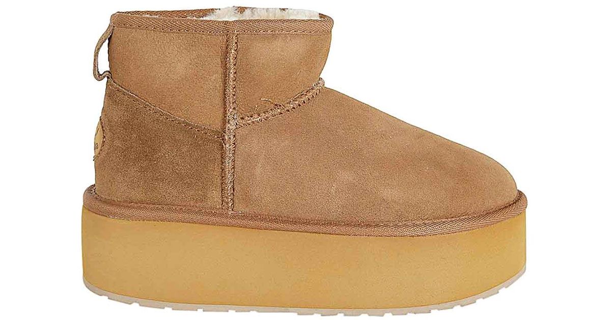 EMU Leather Boots in Brown | Lyst